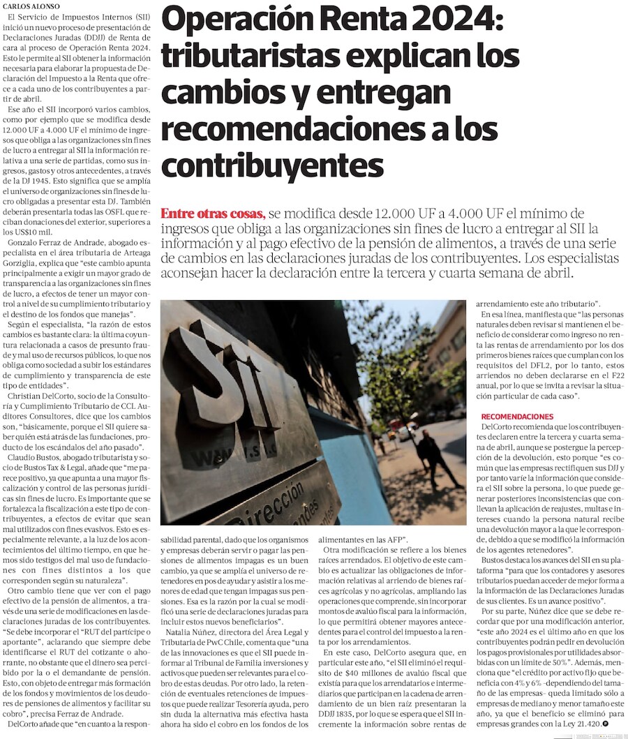 Operación Renta 2024: tributaristas explican los cambios y entregan ...