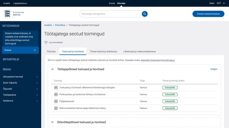 The entrepreneur’s section of eesti.ee to be remodeled based on ...