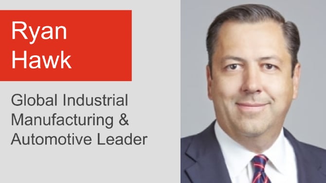 PwC names Ryan Hawk Global Industrial Manufacturing & Automotive Leader