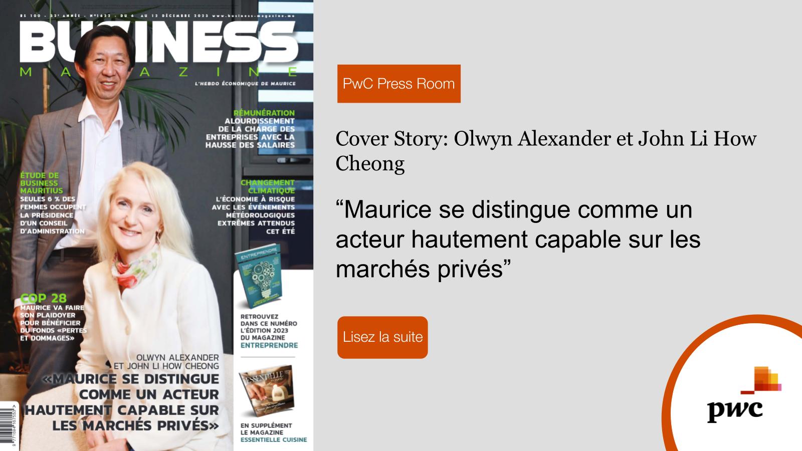 Business Mag - Interview Olwyn Alexander et John Li How Cheong