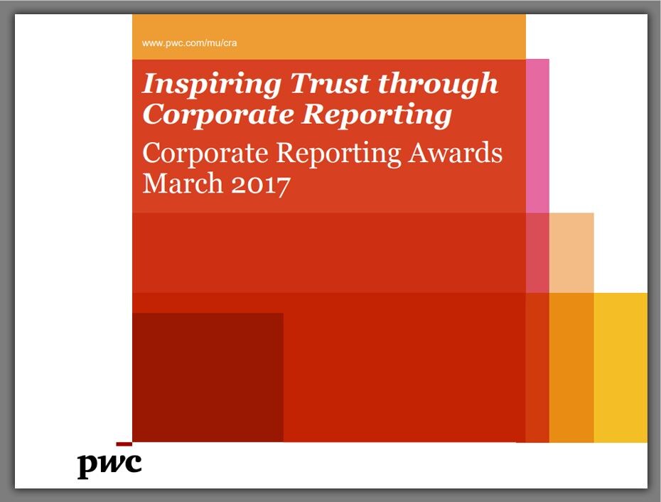 Previous Corporate Reporting Awards presentations
