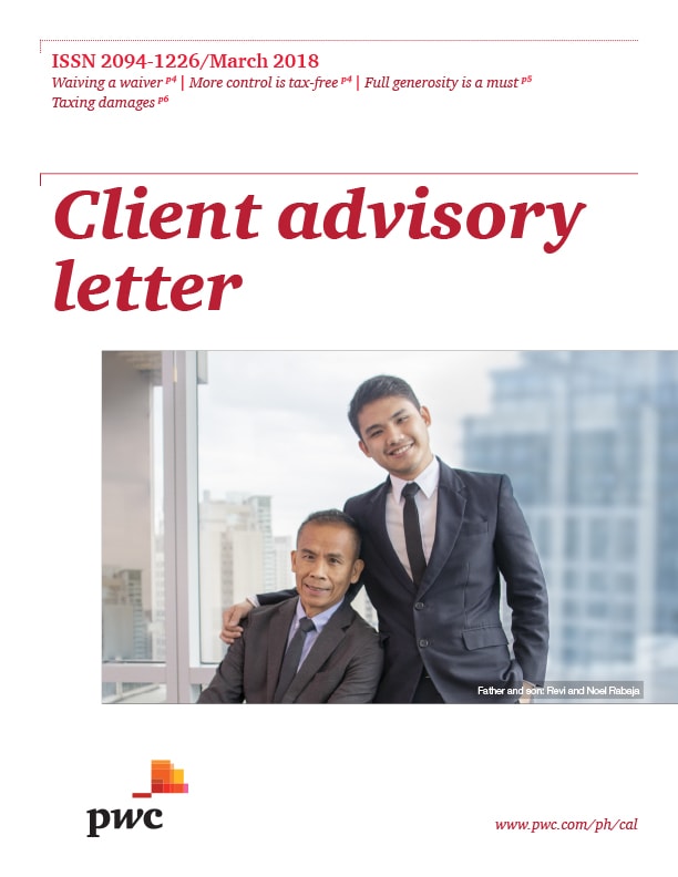 Client Advisory Letter (March 2018)