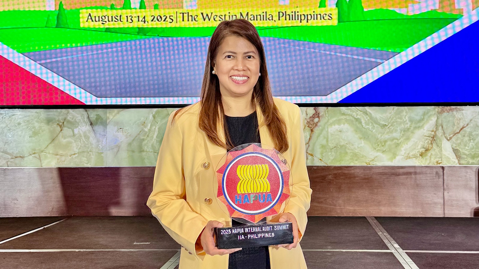 Isla Lipana & Co. Partner and Risk Services Leader Rosell Gomez speaks at HAPUA Internal Audit ...