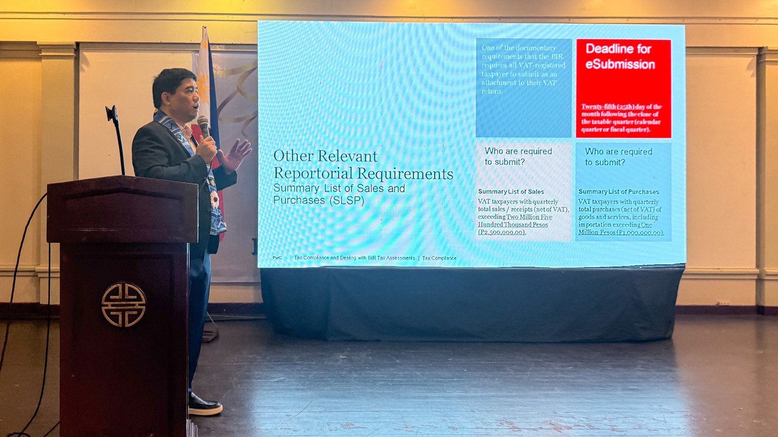 Isla Lipana & Co./PwC Philippines Tax Partner Nelson Soriano conducts ...