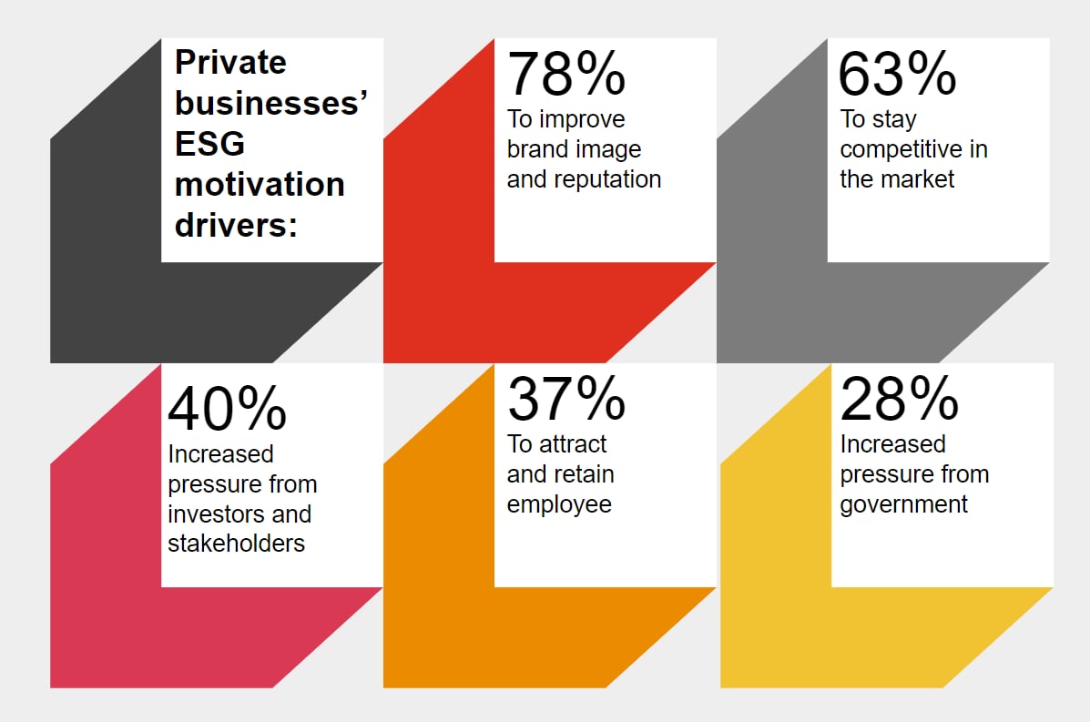Private Businesses towards a Sustainable Future